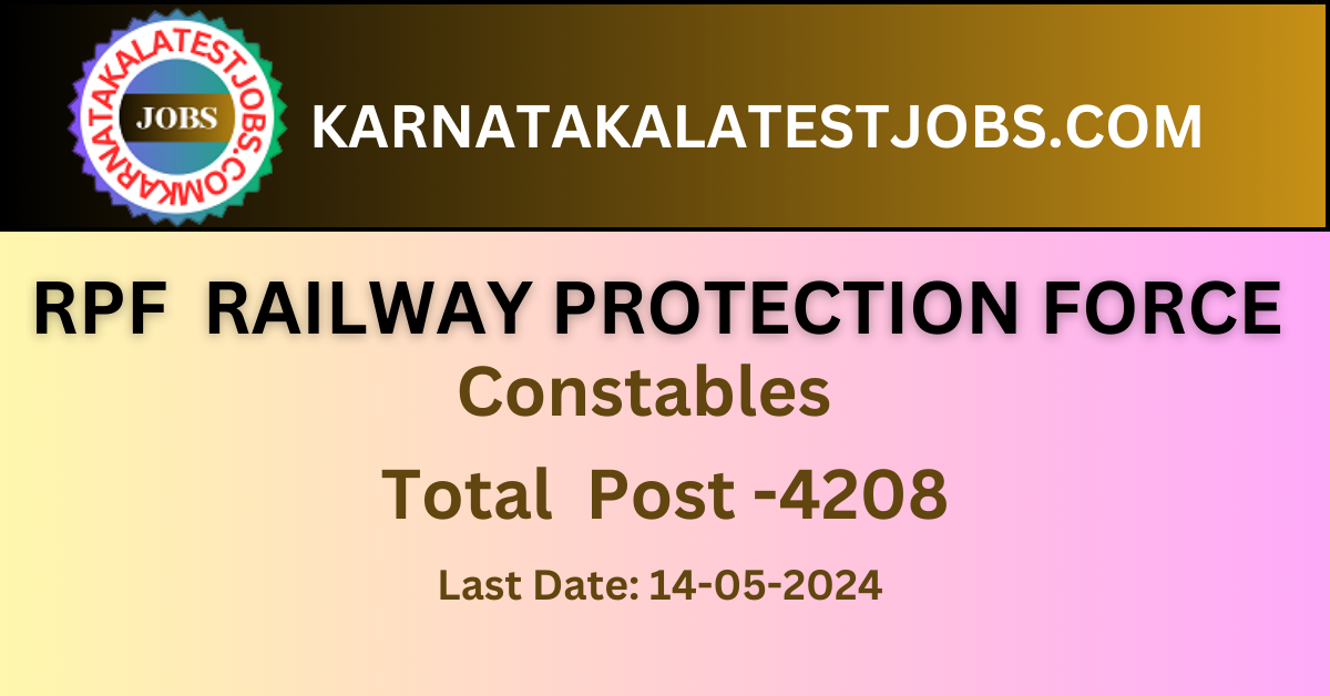 RPF Constable RRB Recruitment 2024 Apply online